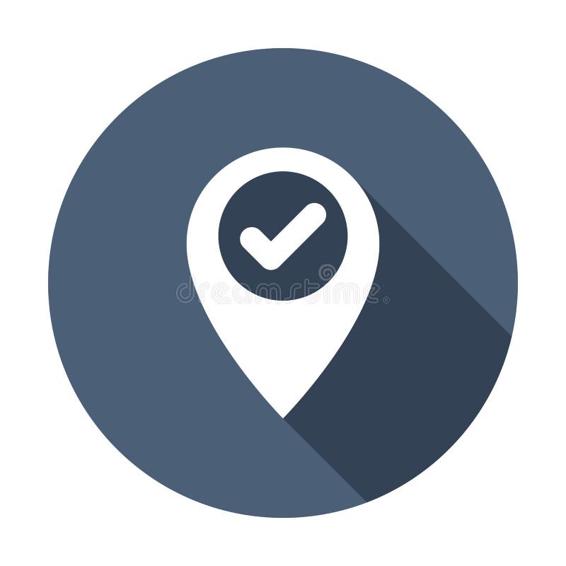 Location Icon with Check Sign. Location Icon and Approved, Confirm ...