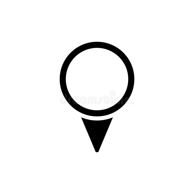 Red Location Icon with Circular Rings for Navigation and Map ...