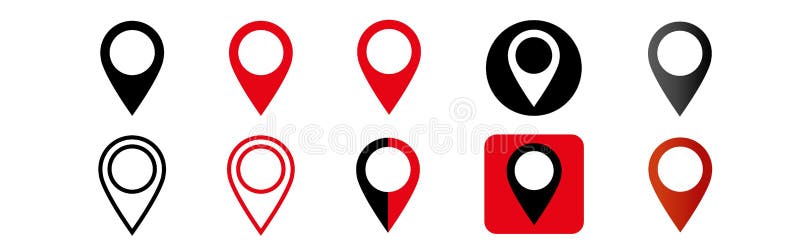 Location Icon in Different Style. Location Vector Icons Designed Stock ...