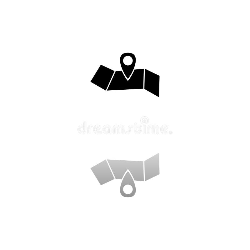 Location icon flat stock illustration. Illustration of graphic - 182508036