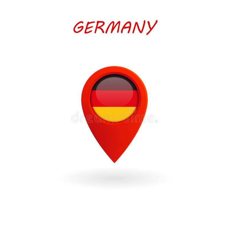 Location Icon for Germany Flag, Vector Stock Vector - Illustration of ...