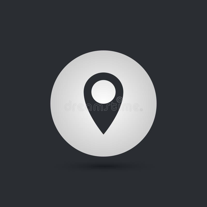 Location Icon on Light Circle Background Stock Illustration ...