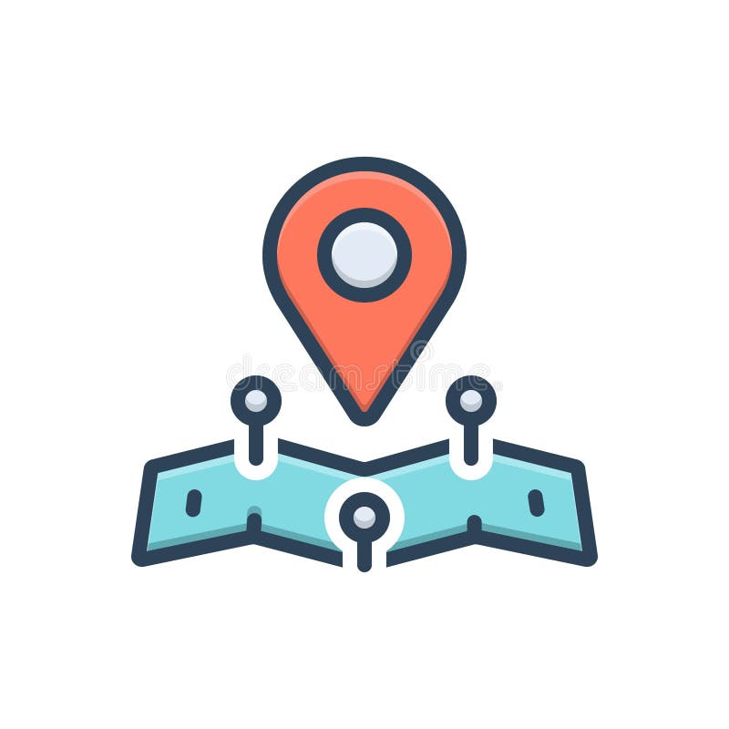 Color Illustration Icon for Location, Map and Tracking Stock ...