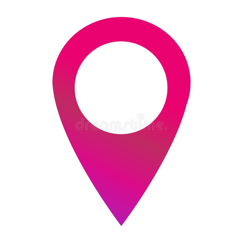 Location Icon, Map Pointer Symbol Isolated on White Background. Vector ...