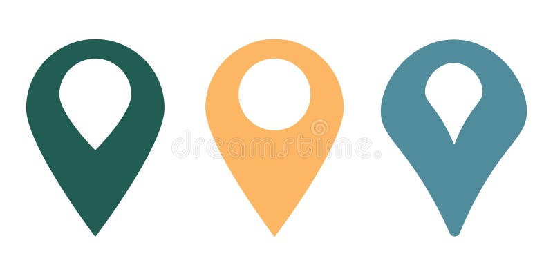 Location Icon Map Sing Icon Set Stock Illustration - Illustration of ...