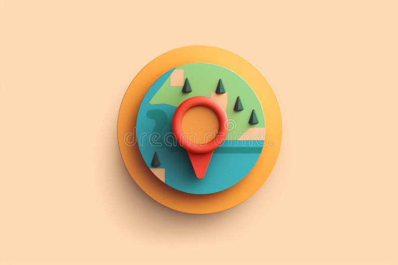 Location Icon. Orientation on the Terrain Stock Illustration ...
