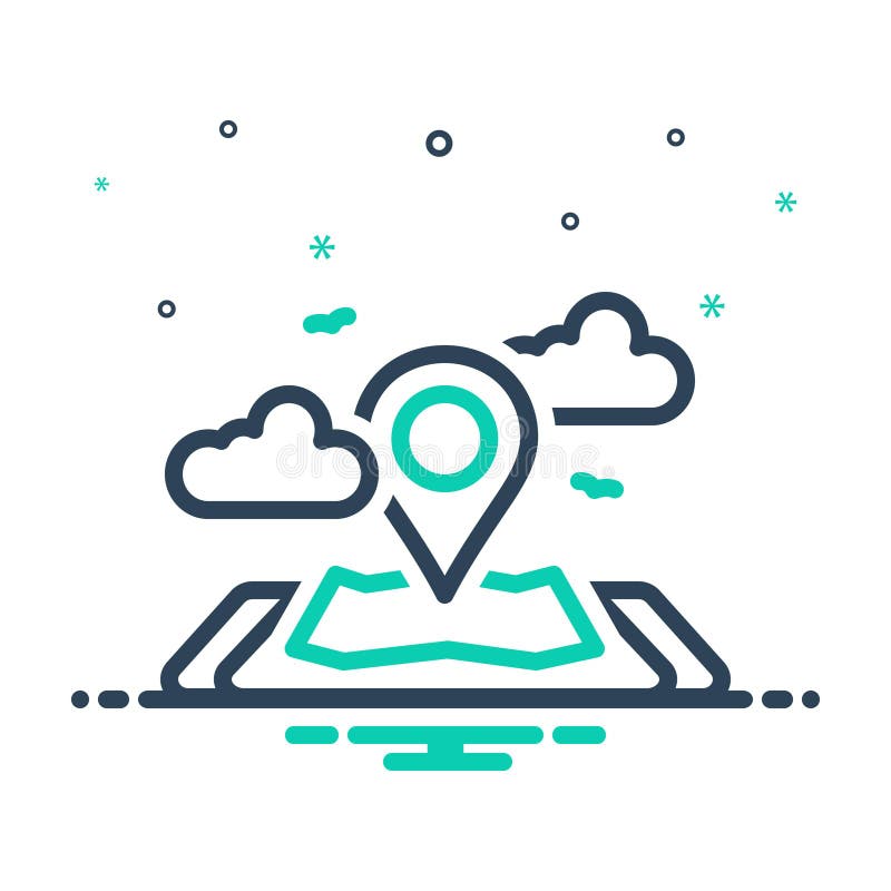 Mix Icon for Location, Place and Locality Stock Vector - Illustration ...