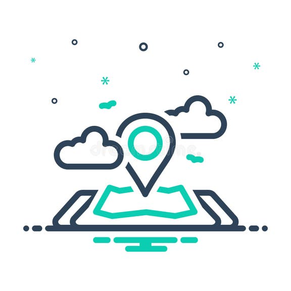 Mix Icon for Location, Place and Locality Stock Vector - Illustration ...