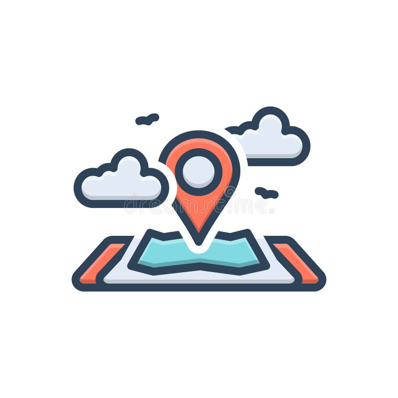 Color Illustration Icon for Location, Place and Locality Stock ...