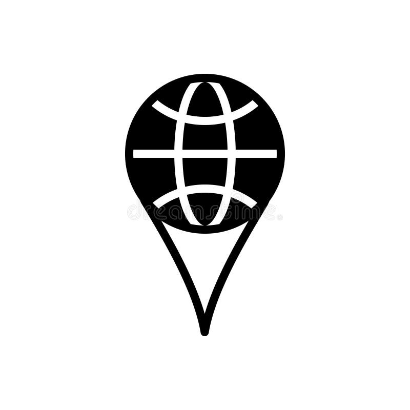 Black Solid Icon for Location, Pointer and Localization Stock ...