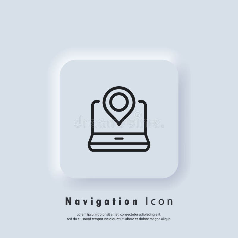 Location Icon. Pointer Icon on Laptop. GPS Location. Map Pin Icons ...