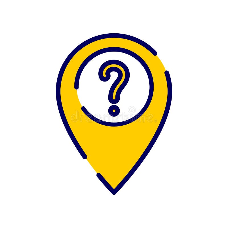 Location Icon with Question Mark. Location Icon and Help, How To, Info ...