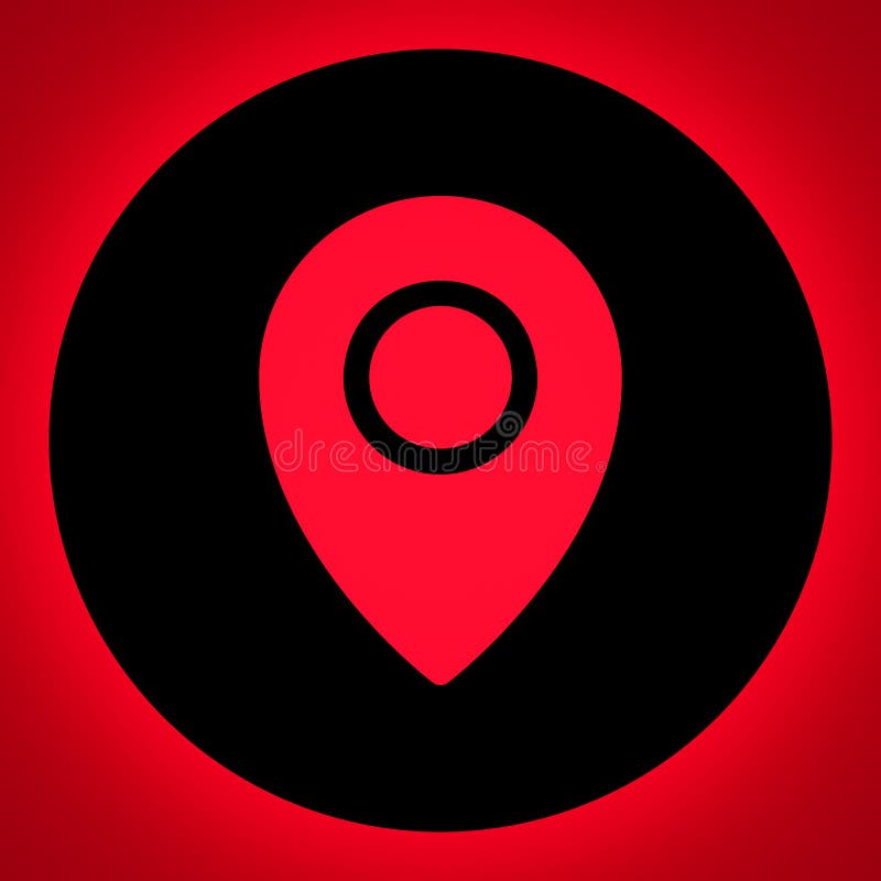Location icon red stock illustration. Illustration of organ - 265543605