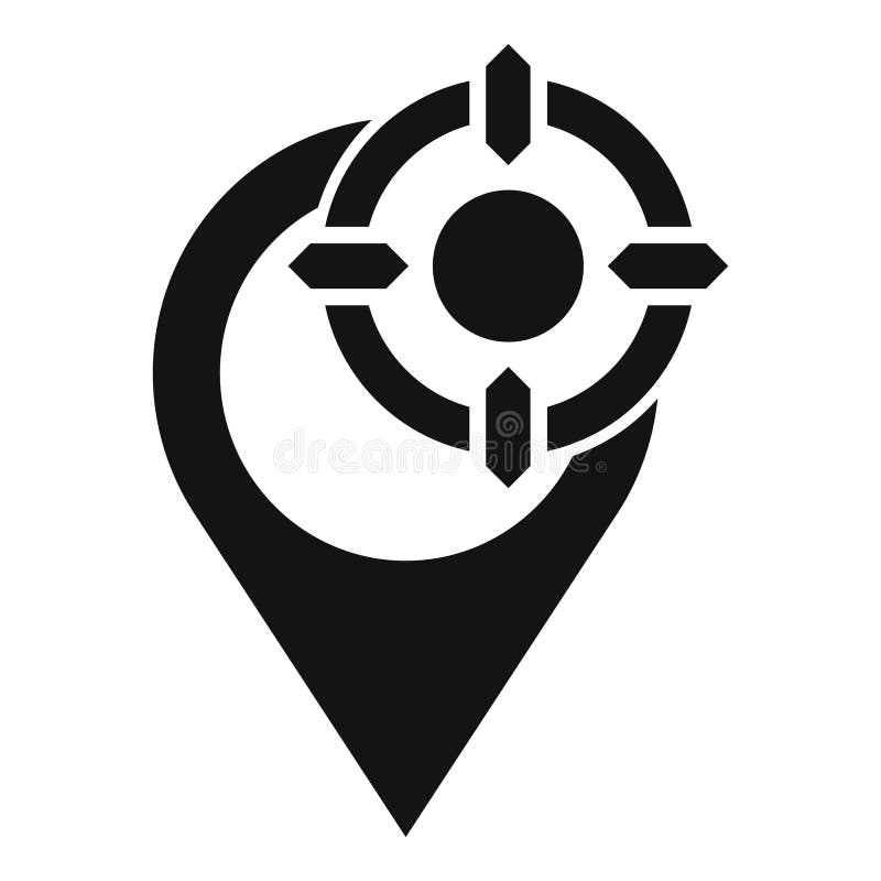 Location Icon Showing Centered Target Position Stock Vector ...