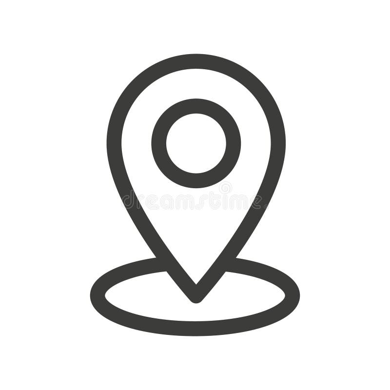 Location Icon Simple Outline Vector Logo Stock Vector - Illustration of ...