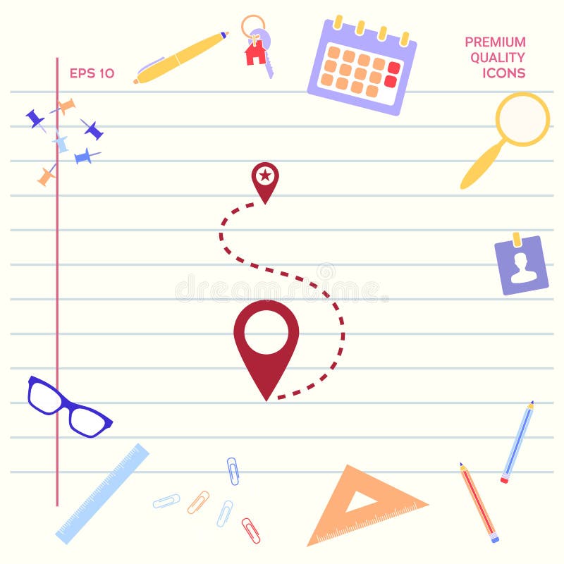 Location Icon Symbol . Graphic Elements for Your Design Stock Vector ...