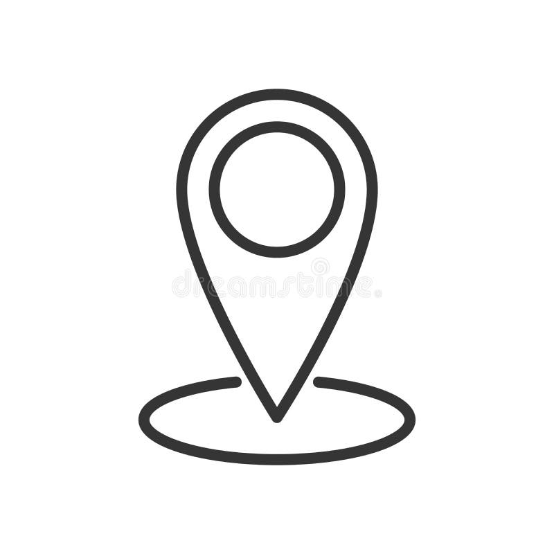 Location Icon in Thin Line Style. Vector Icon Stock Illustration ...