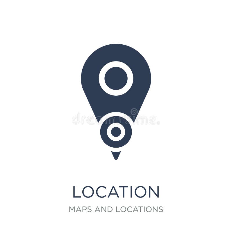 Location Icon. Trendy Flat Vector Location Icon on White Background ...