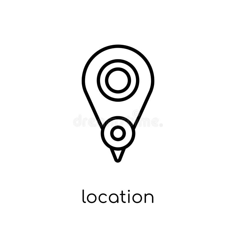 Location Icon. Trendy Modern Flat Linear Vector Location Icon on Stock ...
