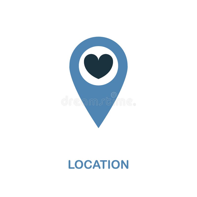 Location Icon in Two Color Design. Simple Element Illustration ...