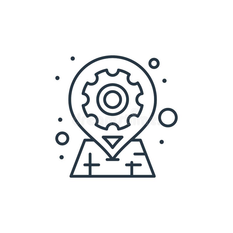 Location Icon Vector from Digital Marketing Concept. Thin Line ...