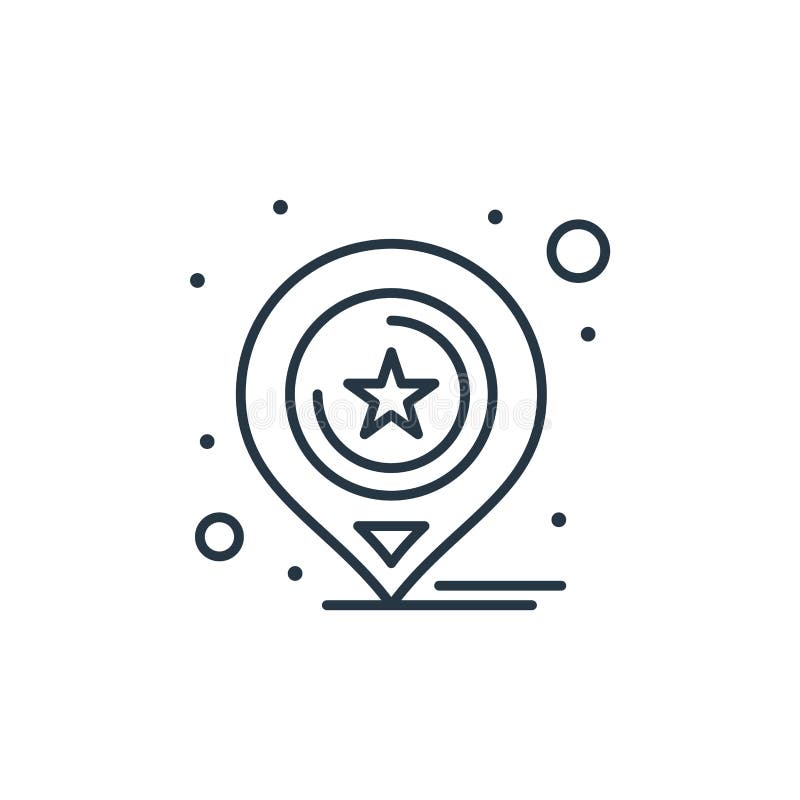Location Icon Vector from Digital Marketing Concept. Thin Line ...