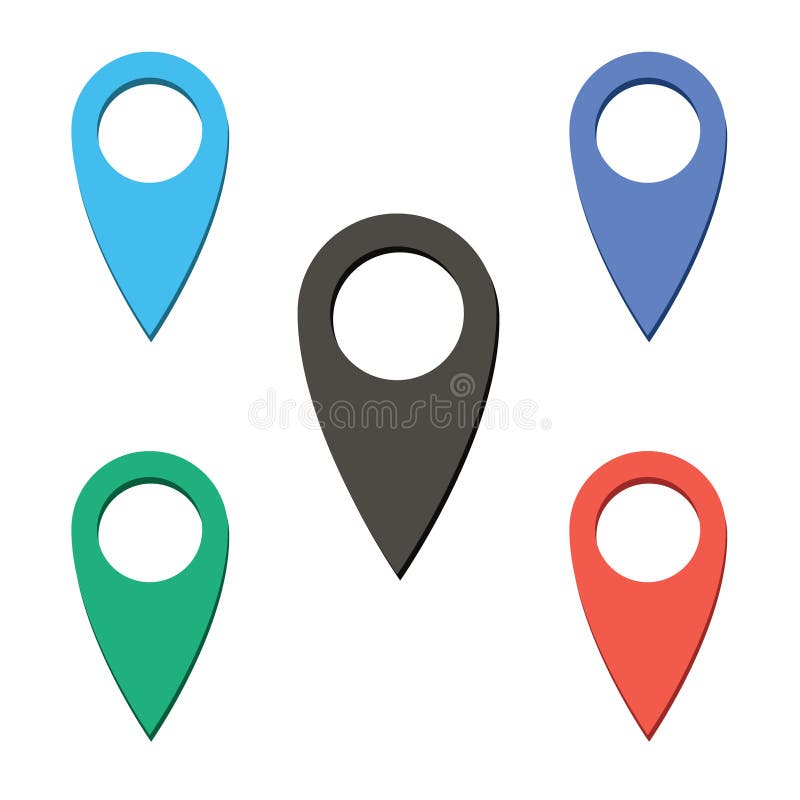 Location Icon. Vector Flat Design Style Stock Illustration ...