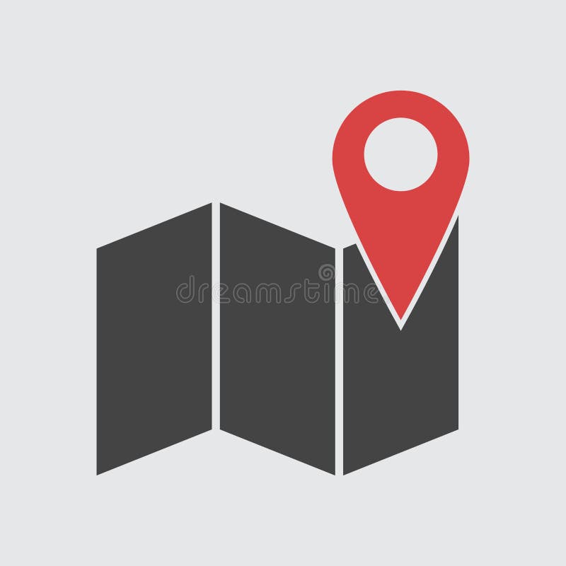 Location icon vector flat stock vector. Illustration of trip - 96384143