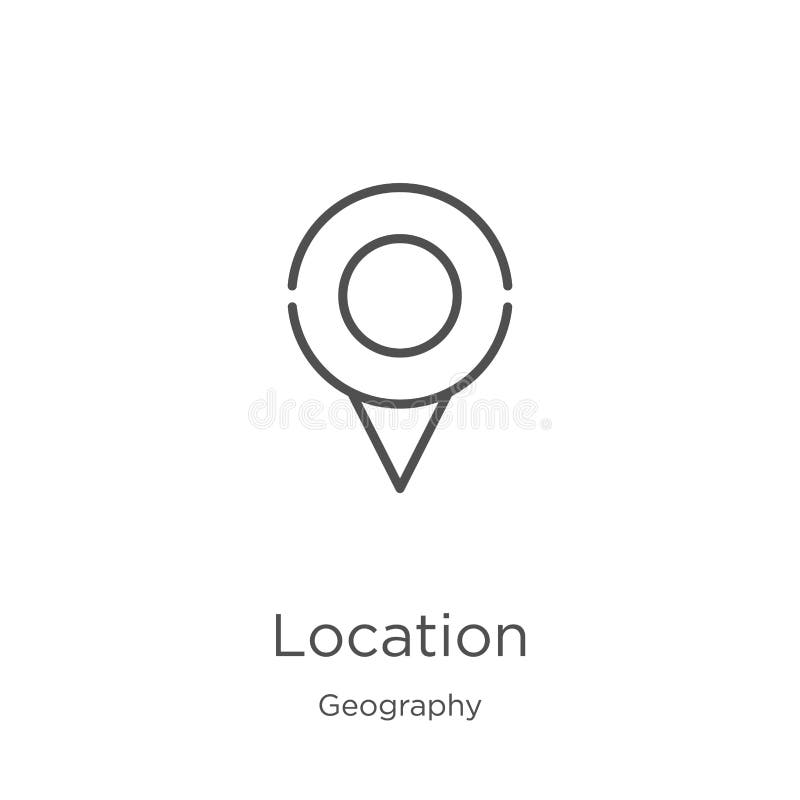 Location Icon Vector from Geography Collection. Thin Line Location ...