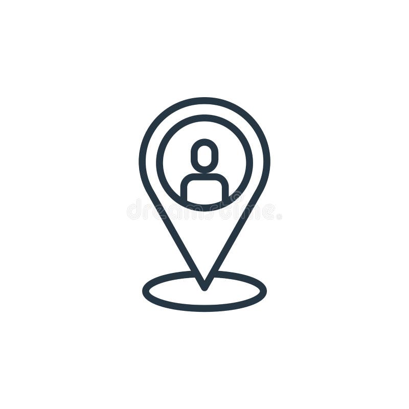 Location Icon Vector from Social Media Concept. Thin Line Illustration ...