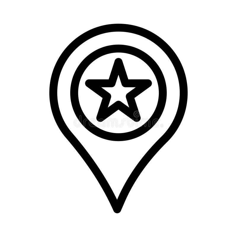 Location Vector Thin Line Icon Stock Illustration - Illustration of ...