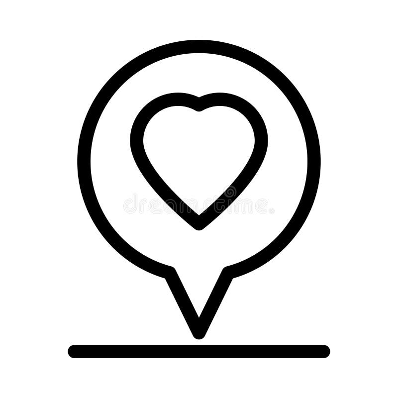 Location Vector Thin Line Icon Stock Illustration - Illustration of ...