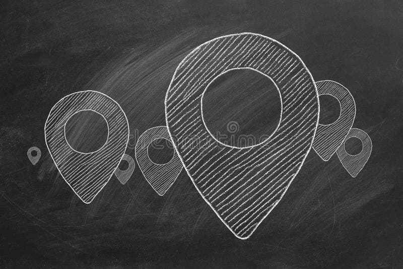 Set of location icons stock illustration. Illustration of outline ...