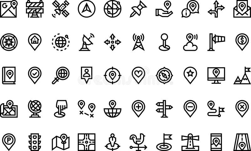 Location Icons High-Quality Vector Icons Collection with Editable ...
