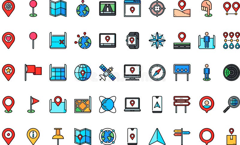 Location Icons High-Quality Vector Icons Collection with Editable ...