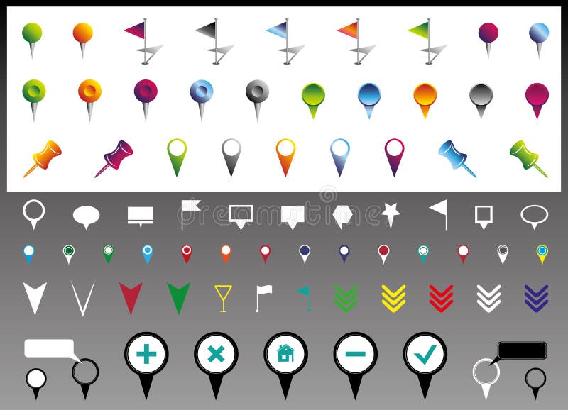 Location icons stock vector. Illustration of home, icons - 44291897