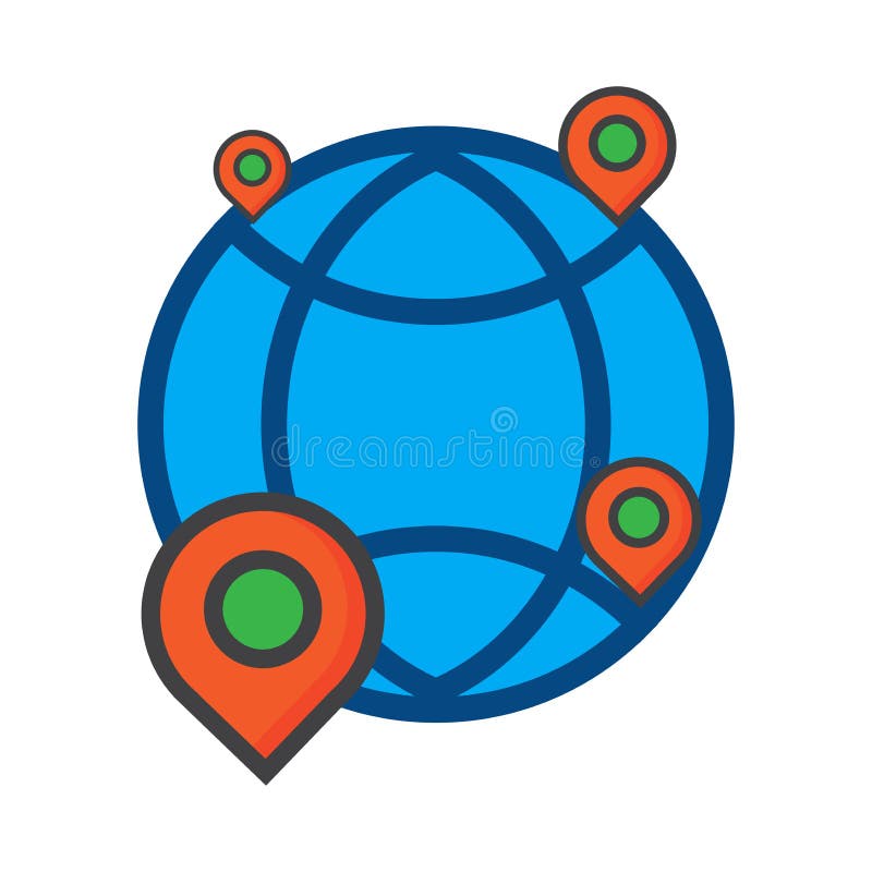 Map Location Illustration Concept with Character. Template for, Banner ...