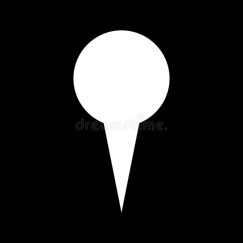 Location Indicator or Pin Black Icon in Circle Vector Illustration ...