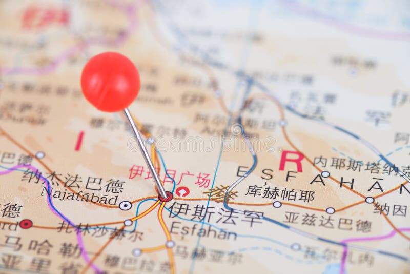 The Location of Isfahan in Iran on the Map Stock Image - Image of ...