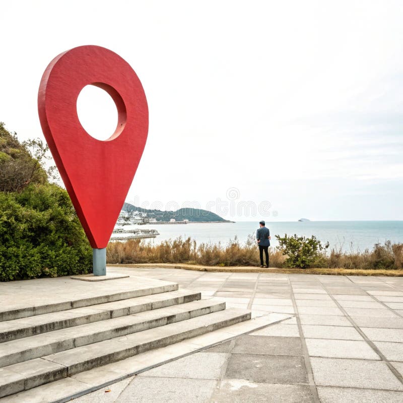 Location Isolated on White Background Stock Illustration - Illustration ...