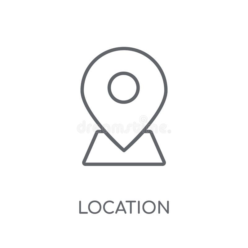 Location Linear Icon. Modern Outline Location Logo Concept on Wh Stock ... Location Linear Icon. Modern Outline Location Logo Concept on Wh Stock ...