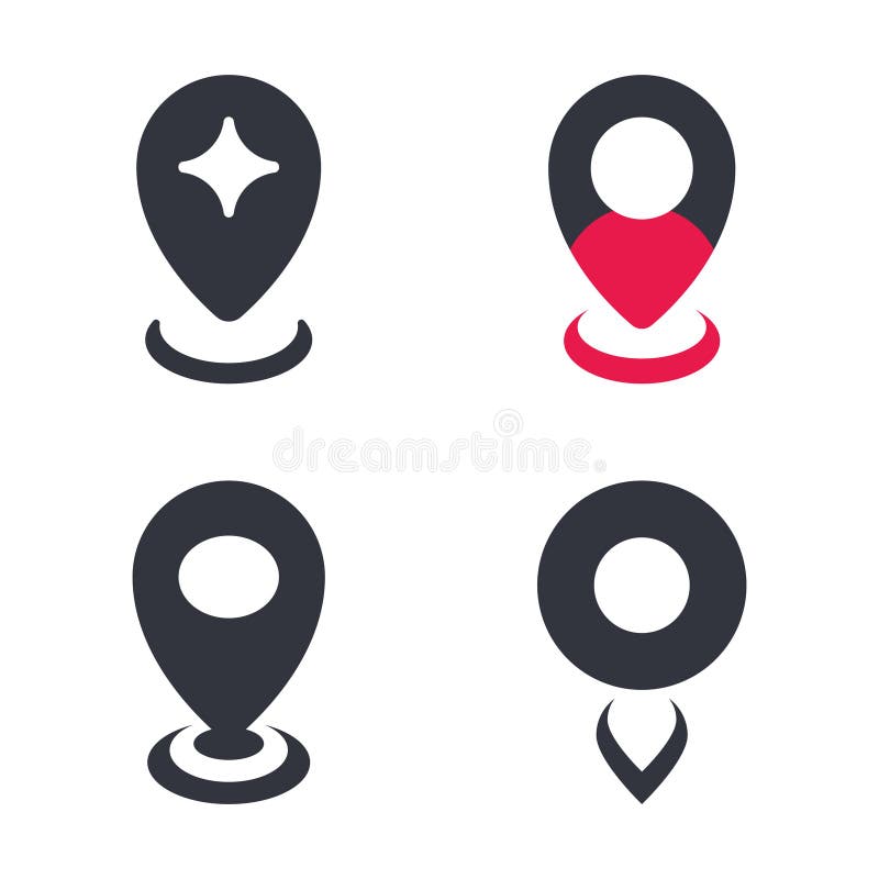 Location Logo Template Icon Stock Vector - Illustration of marker ...