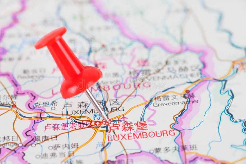 Location of Luxembourg on the Map Stock Image - Image of honeymoon ...
