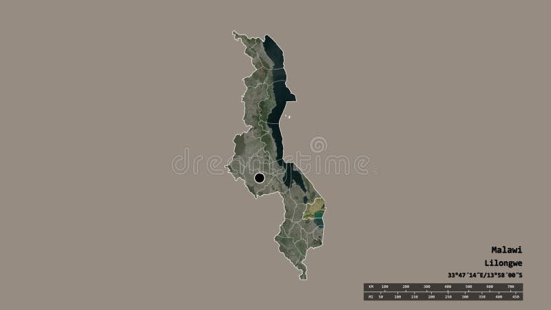 Location of Machinga, District of Malawi,. Satellite Stock Illustration ...