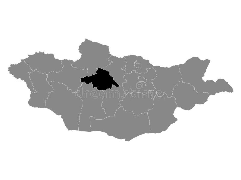 Arkhangai Province Aimags, Provinces of Mongolia Map Vector ... Arkhangai Province Aimags, Provinces of Mongolia Map Vector ...
