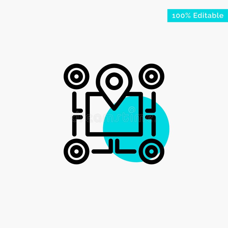 Location, Map, Chip, Area, Pointer, Turquoise Highlight Circle Point ...