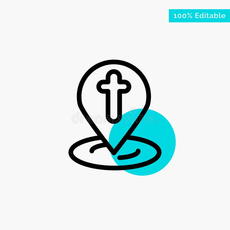 Location, Map, Easter, Pin Turquoise Highlight Circle Point Vector Icon ...