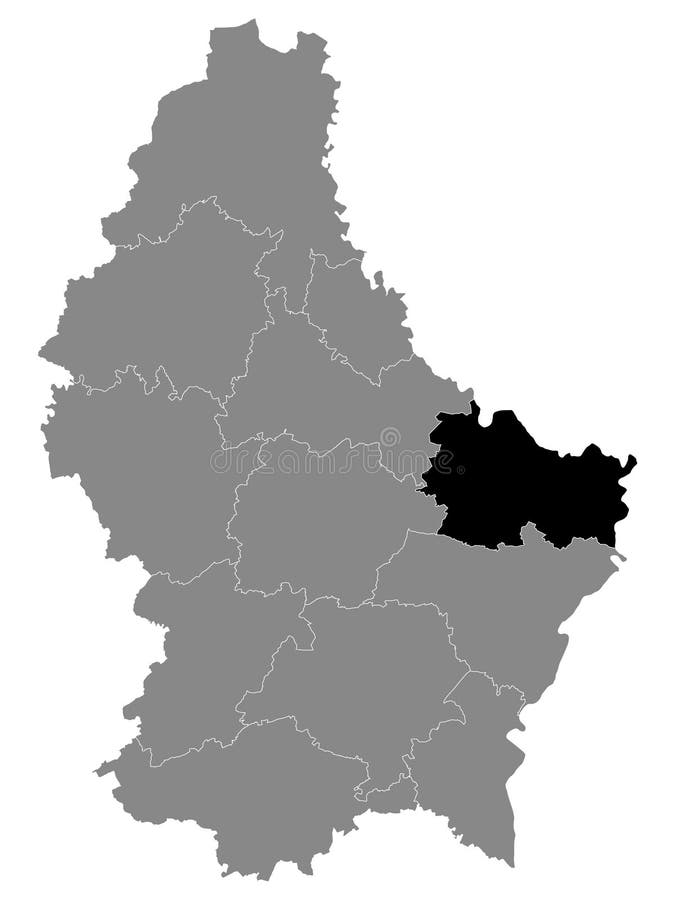 Location Map of Echternach Canton Stock Vector - Illustration of ...