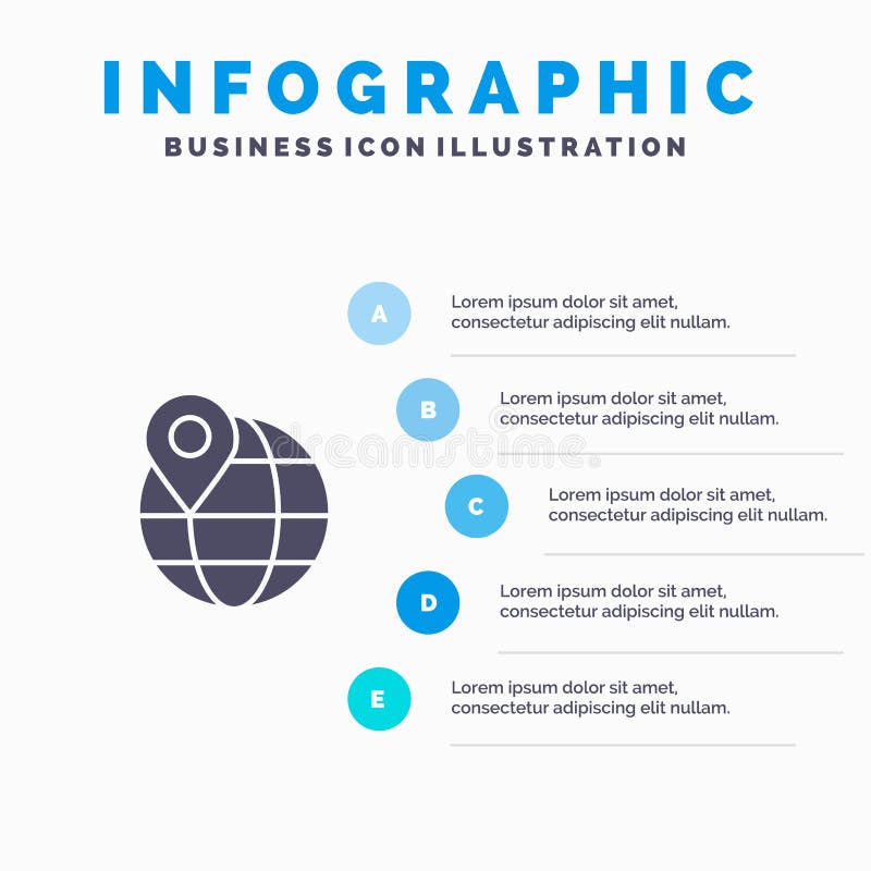 Location, Map, Globe, Internet Infographics Presentation Template. 5 ...