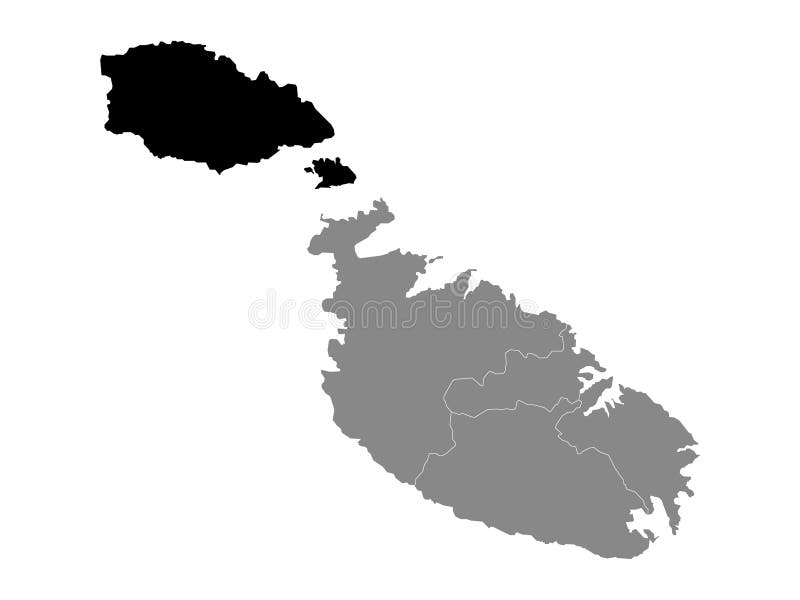 Location Map of Gozo Region Stock Vector - Illustration of gozo, italy ...